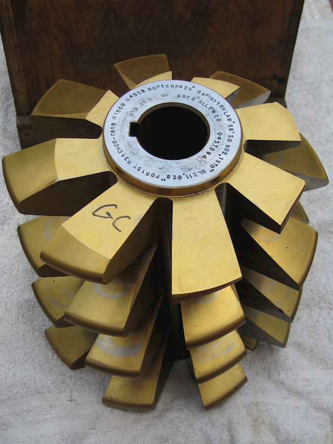 GREG ALLEN 1DP x 25° R-H x 10¼” x 2” x 12½”Lg GEAR HOBS TIN COATED ...